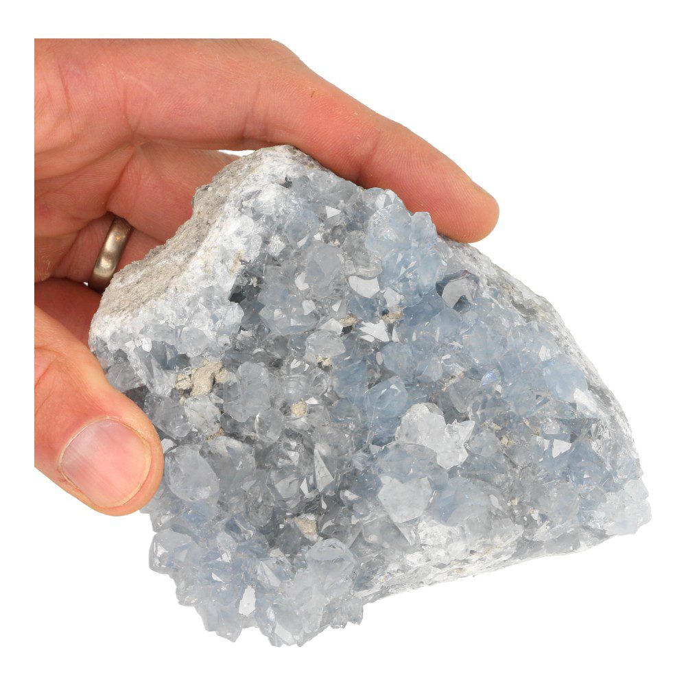 Celestien ruw cluster C5 - Koop ze bij Blije Boeddha edelstenen