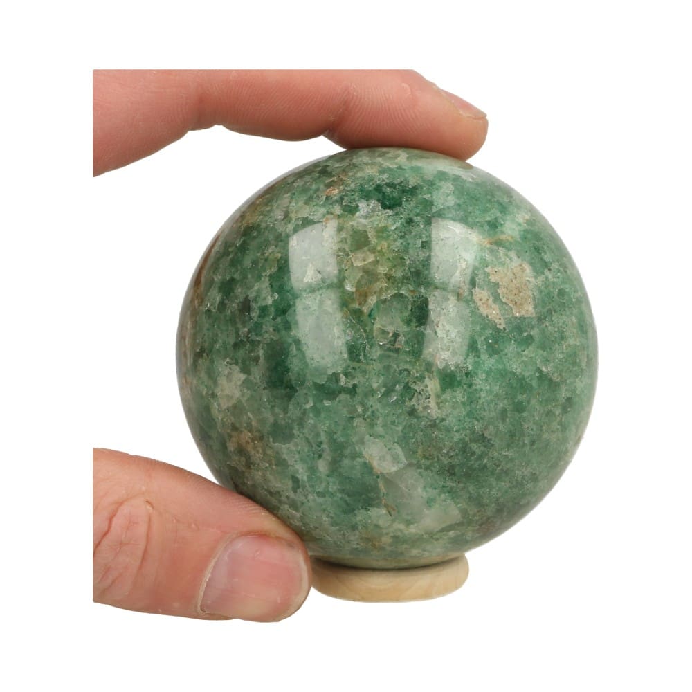 Groene aventurijn bol 74mm - Blije Boeddha edelstenen
