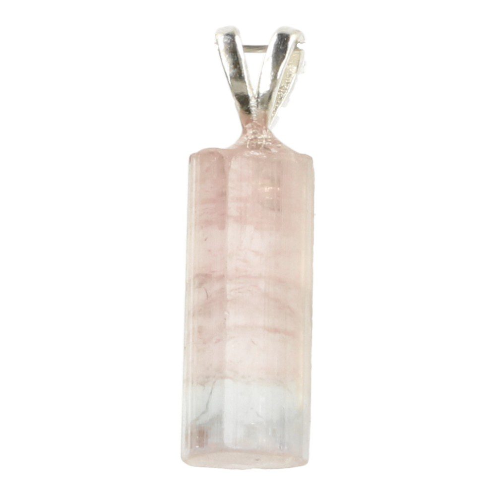 Roze met blauwe toermalijn hanger met oogje 'nr2'